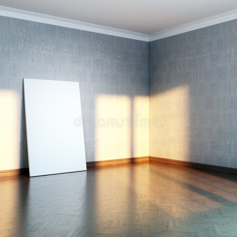 Grijze Album Ruimte Met Leeg Frame Stock Illustratie - Illustration of ...