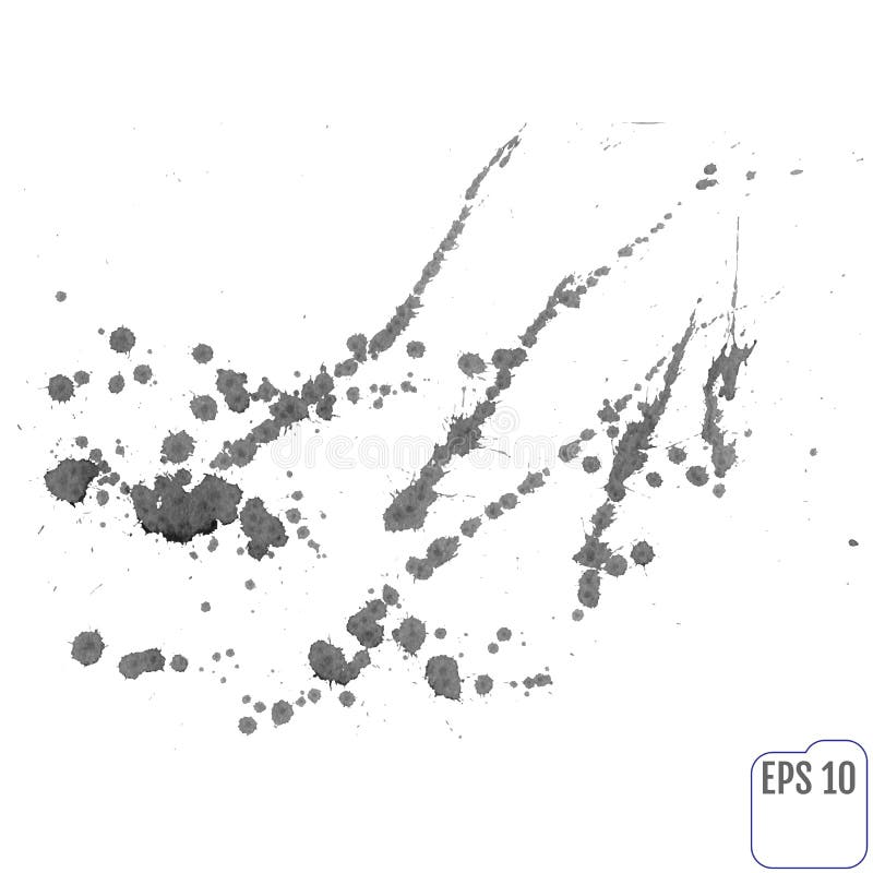 Reeks Grijze Vlekken Op De Witte Achtergrond Inktvlekken Vector ...