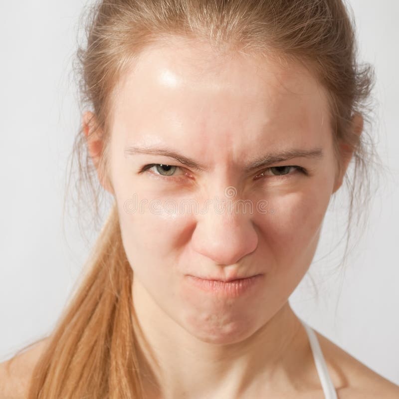 Gril crinkling her nose stock image. Image of fresh, funny - 19078319