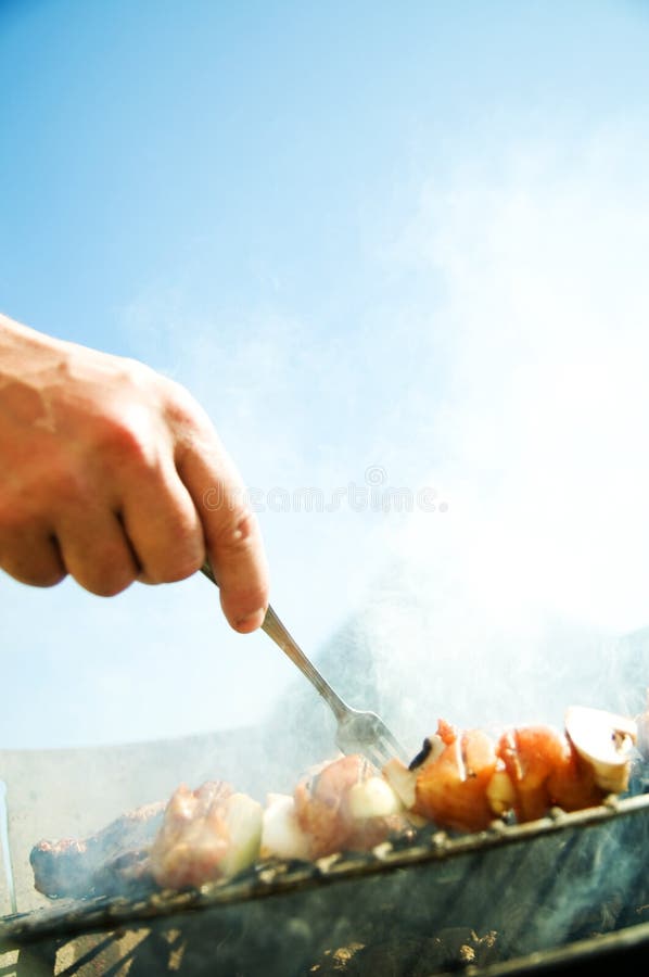 Cartoon-Grillhintergrund vektor abbildung. Illustration von grill ...