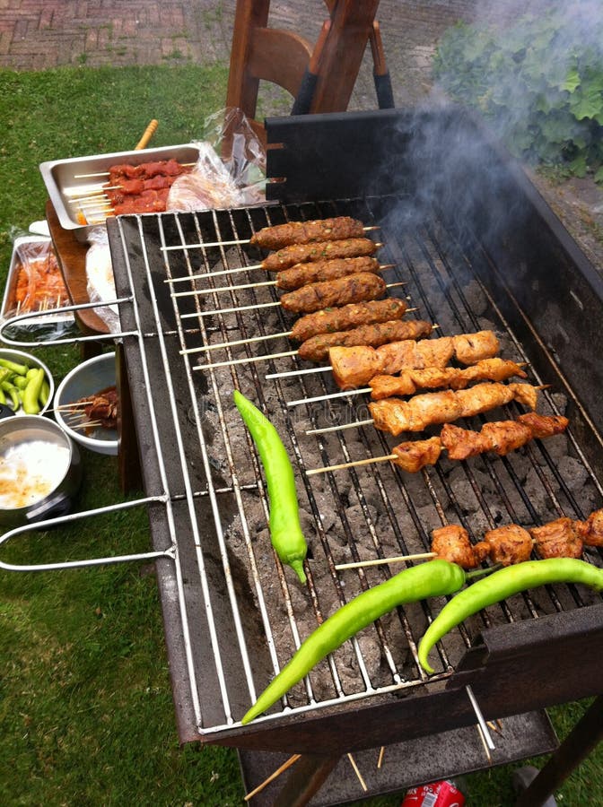 Grill BBQ Barbeque Food Eating Outside Stock Image - Image of food ...