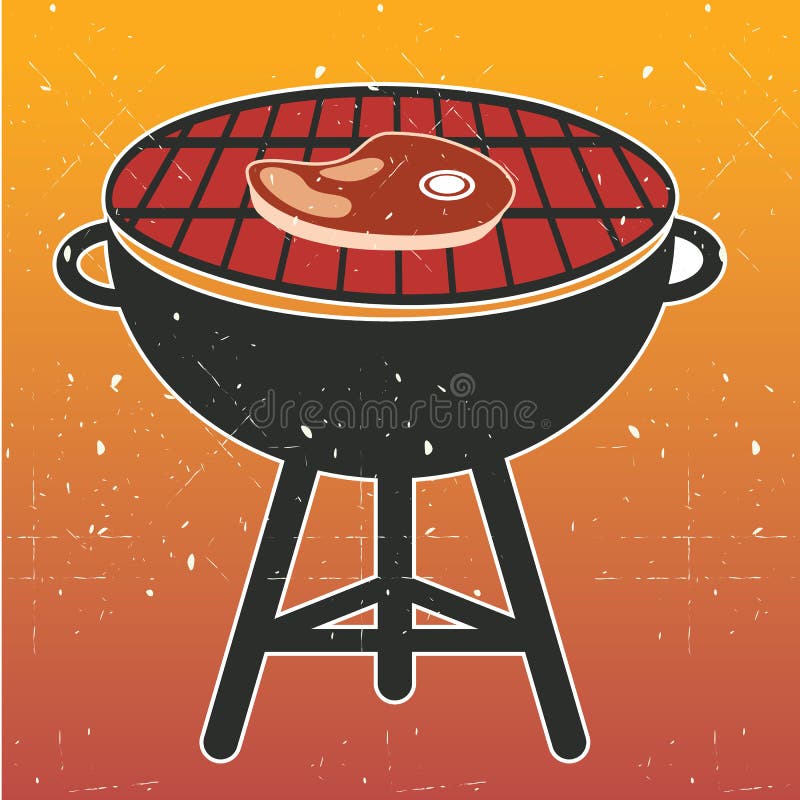 Grill BBQ Cookout Vector stock vector. Illustration of patio - 57273683