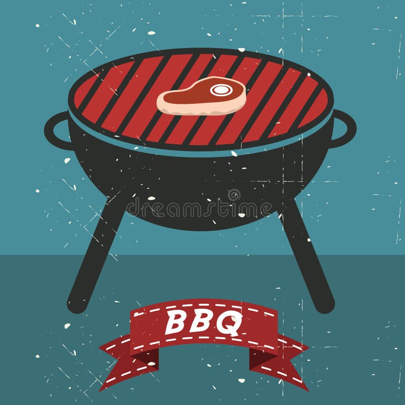 Grill BBQ Cookout Vector stock vector. Illustration of fire - 76936237