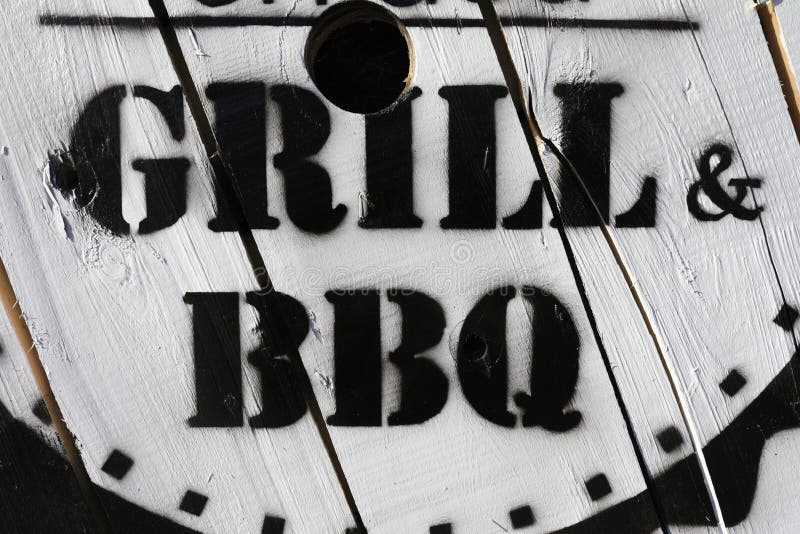 Grill and BBQ sign stock image. Image of menu, cooking - 161382689