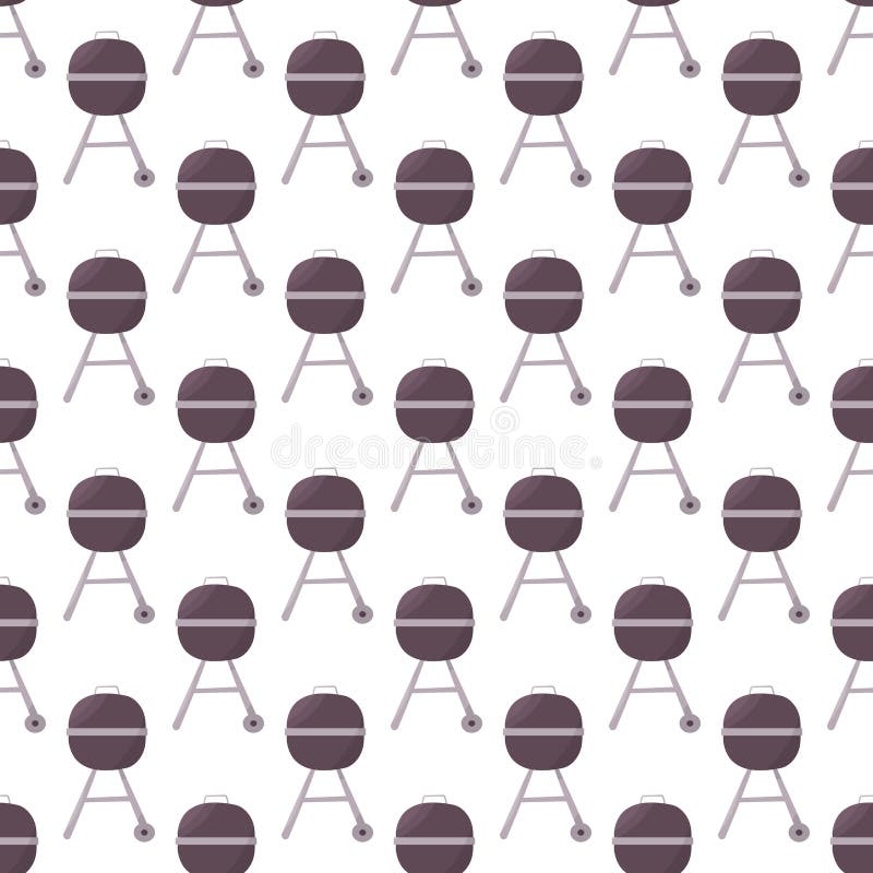 Grill Black Apparatus Fry Fire Pattern Textile Stock Vector ...