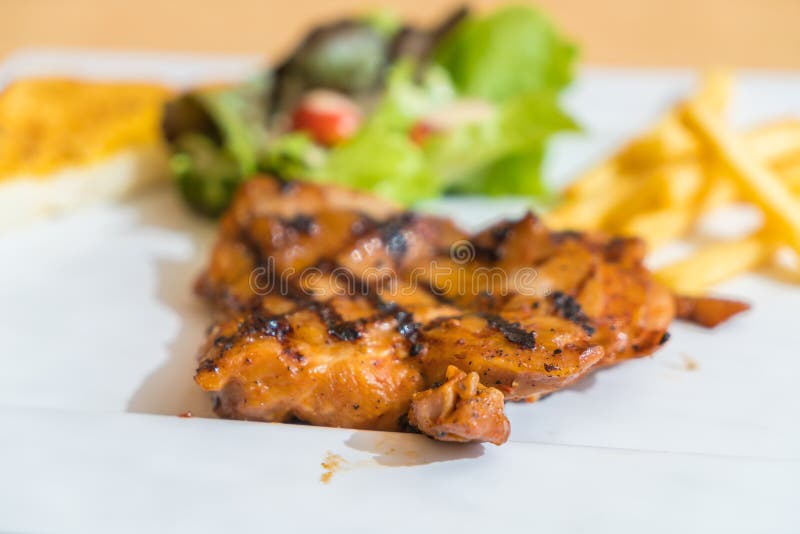 Grill chicken steak stock image. Image of kitchen, lamb - 87432963
