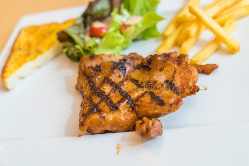 Grill chicken steak stock photo. Image of white, lunch - 87438338