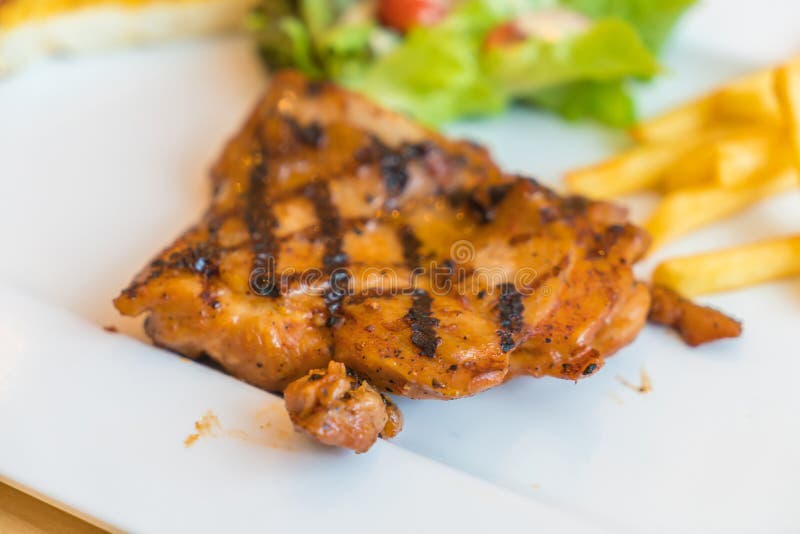 Grill chicken steak stock image. Image of spicy, roasted - 87814841