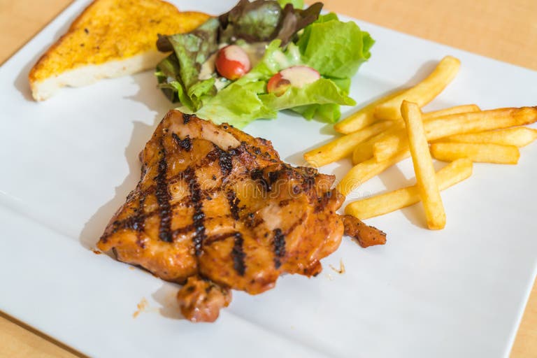 Grill chicken steak stock photo. Image of white, grilling - 87814966