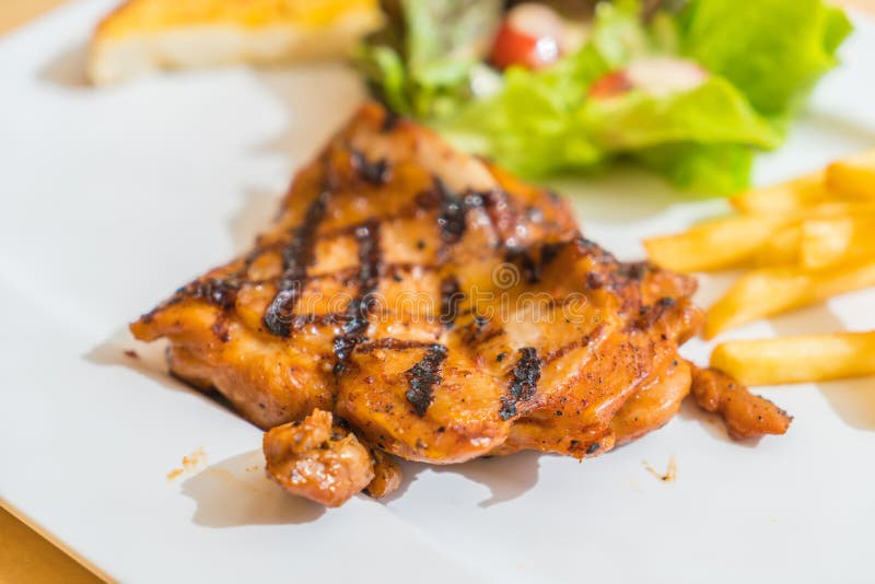 Grill chicken steak stock photo. Image of kitchen, spicy - 87817172