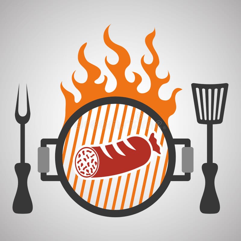 Grill Design, Bbq and Menu Concept, Editable Vector Stock Vector ...