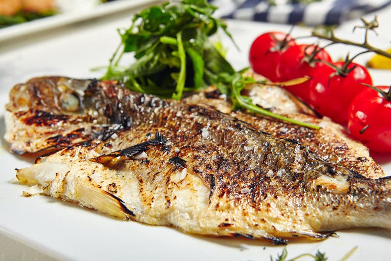 Grill Dorado FIsh stock image. Image of gourmet, delicious - 155549057
