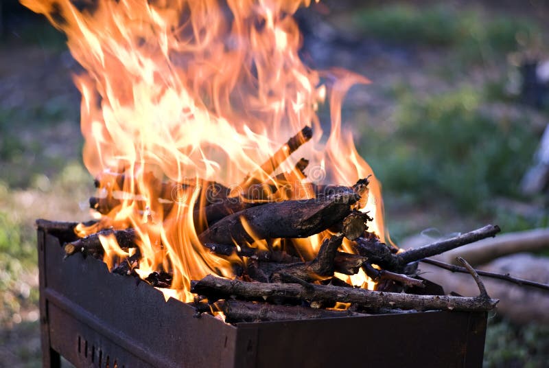 Grill Fire stock image. Image of cozy, light, braai, bright - 11282609