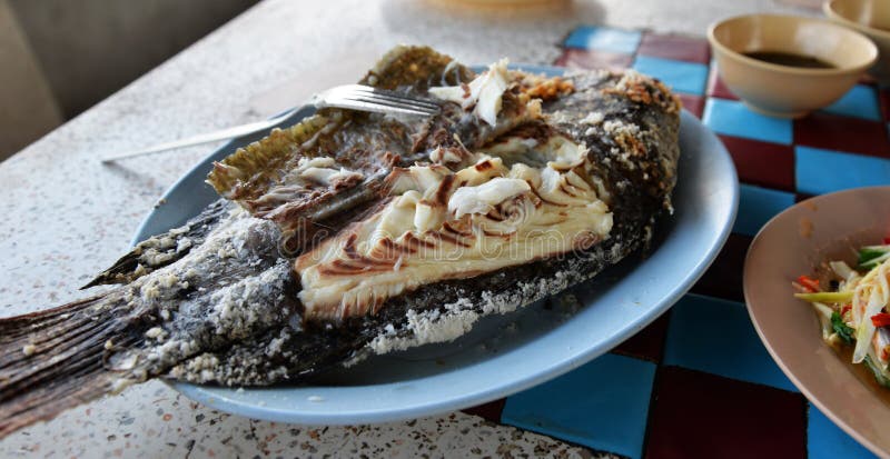 Grill Fish Burn stock image. Image of cuisine, catfish - 98827325