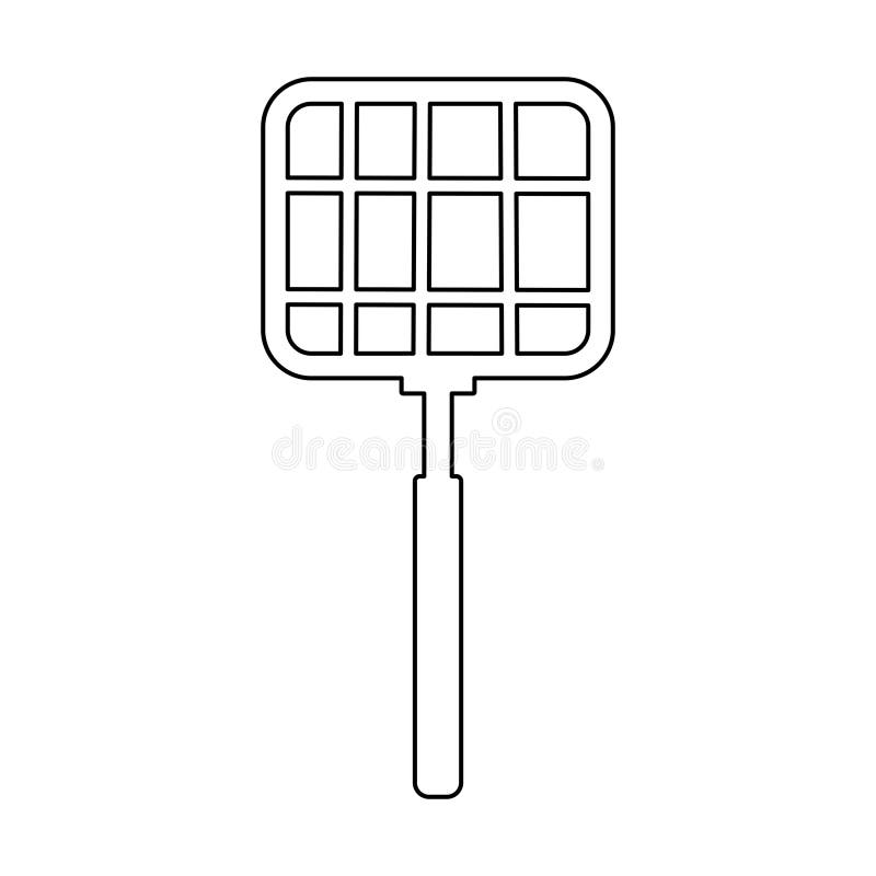 Grill Grate Bbq Fry Cook Line Doodle Stock Vector - Illustration of ...