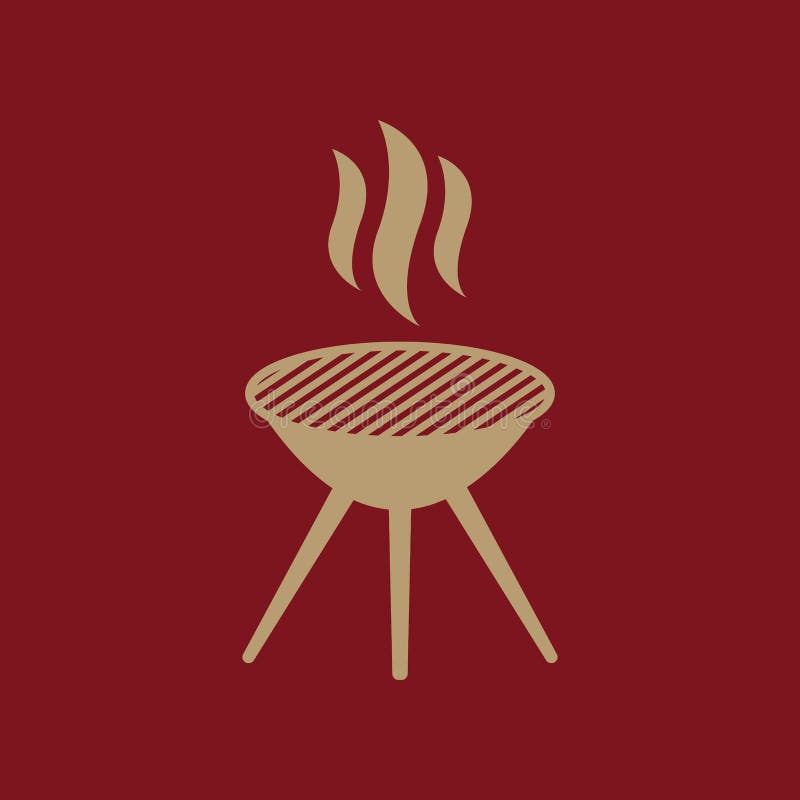 The Grill Icon. Barbecue and Picnic, Barbeque Symbol Stock Illustration ...