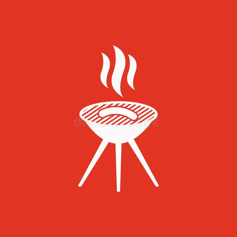 The Grill Icon. Barbeque Symbol Stock Vector - Illustration of meat ...