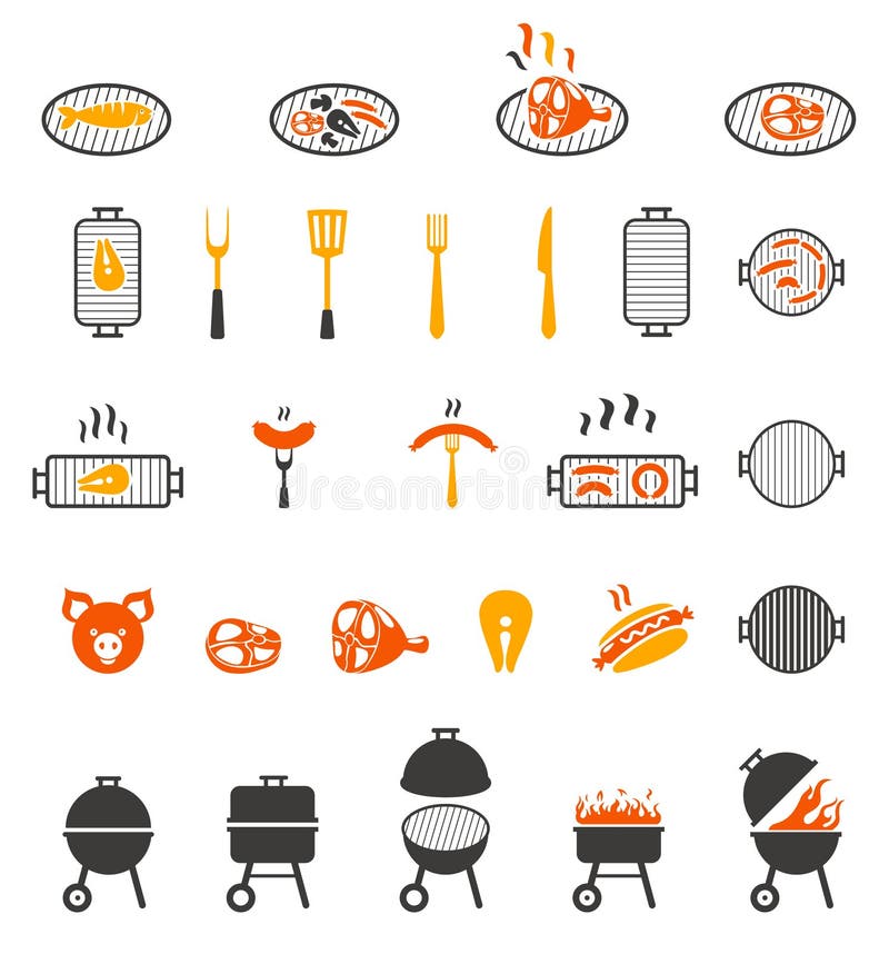 The Grill Icon. Barbeque Symbol. Stock Vector - Illustration of kitchen ...