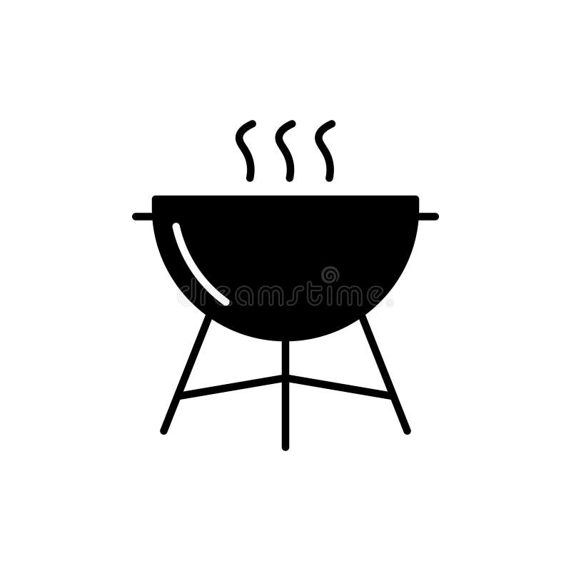Grill Icon Set. Bbq Vector Symbol. Barbeque Roaster Sign Stock ...