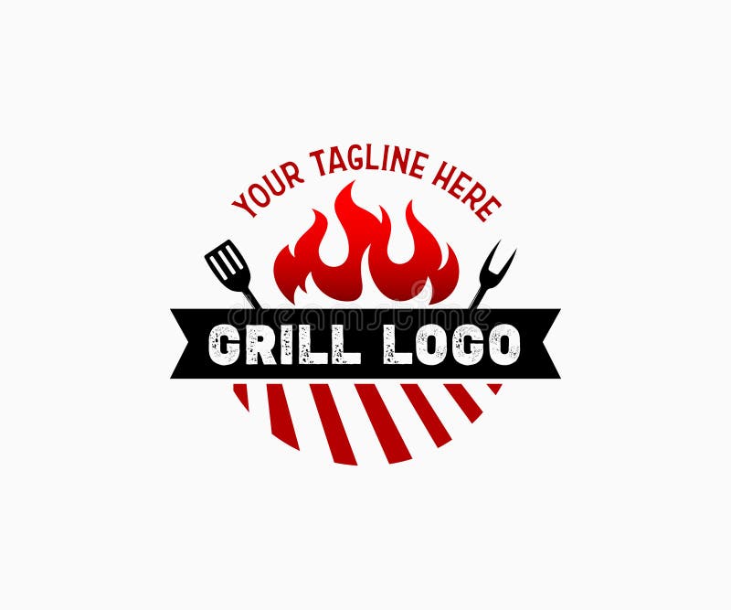 Grill Logo Design Template. Barbecue, BBQ Logo Design. Stock Vector ...