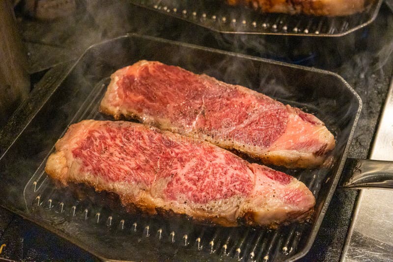 Grill Marbled Wagyu Beef Ribeye Steak Stock Image - Image of ingredient ...