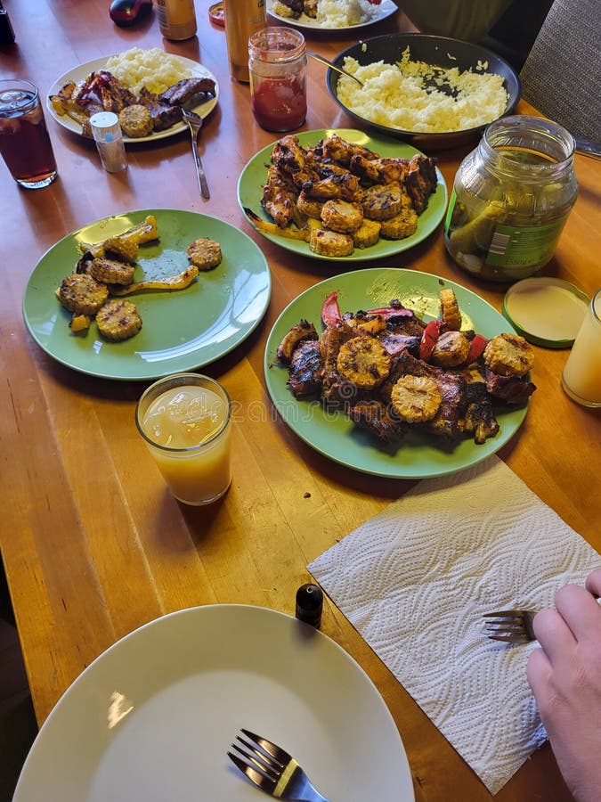 Grill party in Finland stock photo. Image of salad, food - 267244804