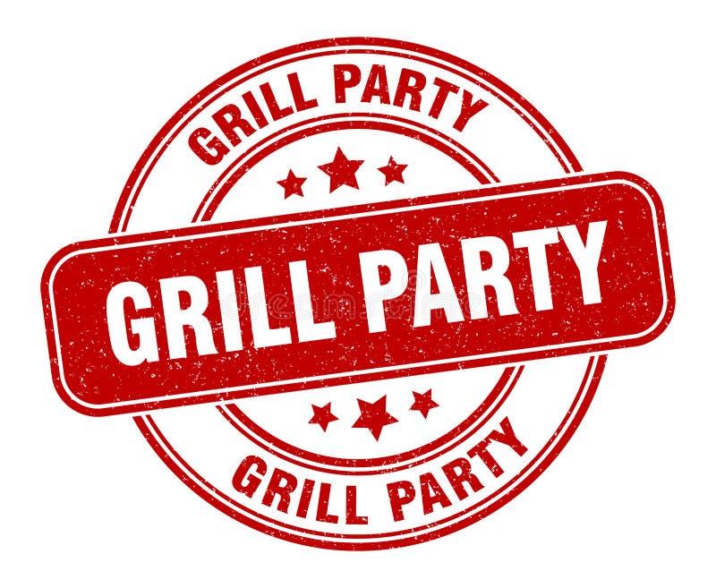 Grill Party Stamp. Grill Party Square Sign. Grill Party Stock Vector ...