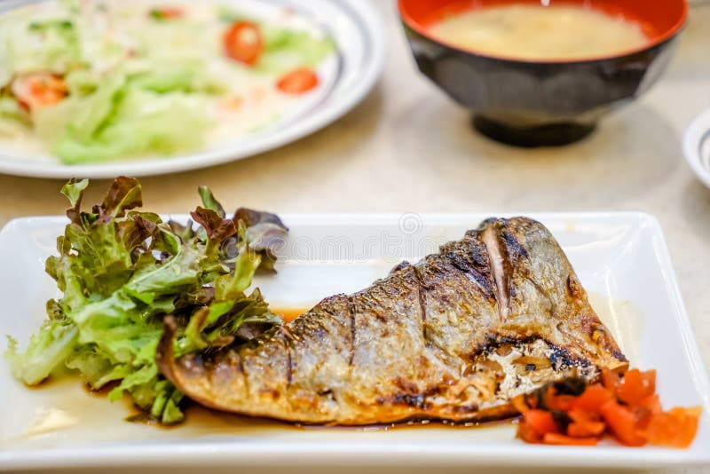 Grill Saba Fish stock photo. Image of dish, dinner, crisp - 51993472