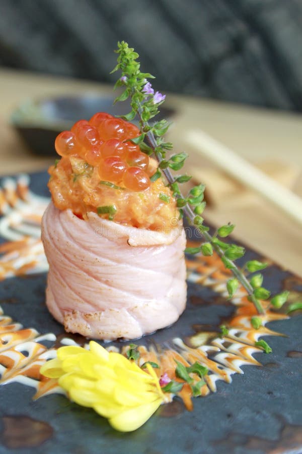 Grill salmon roll sushi stock image. Image of food, healthy - 47937129