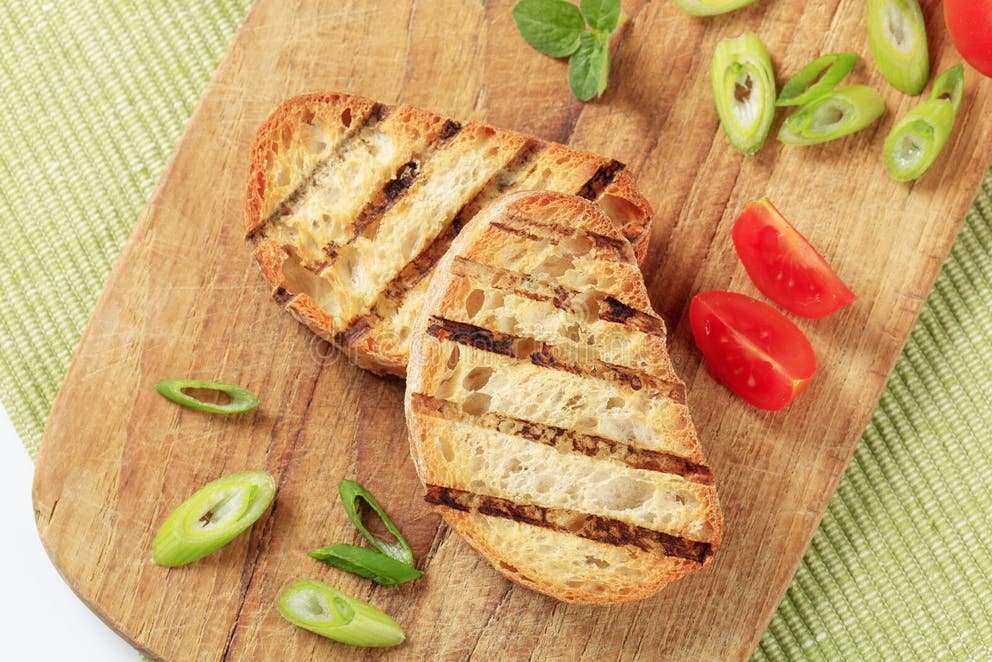 Grill toasted bread stock image. Image of grilled, appetizer - 53938621