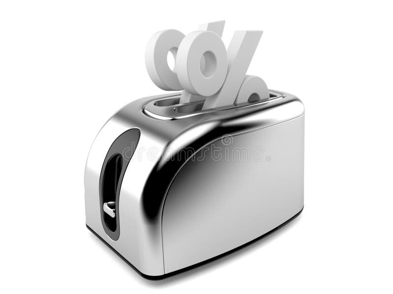 Grille-pain Avec Des Symboles De Pour Cent Illustration Stock ...