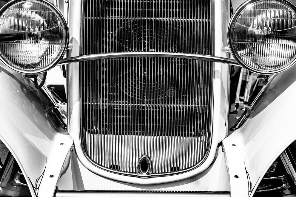 Grille of Vintage Automobile Editorial Stock Photo - Image of antique ...
