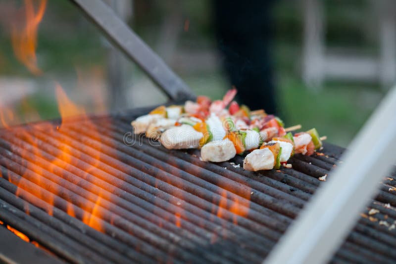 Grilled Barbecued Mixed Seafood Stock Image - Image of grill, cooking ...