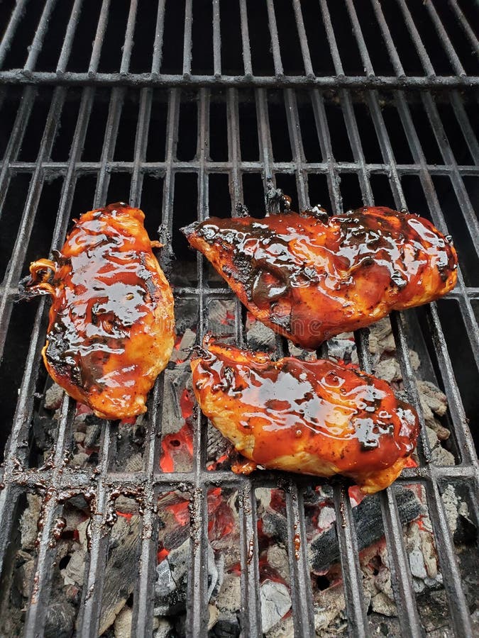 Grilled BBQ Chicken stock image. Image of grilled, sauce - 177156049