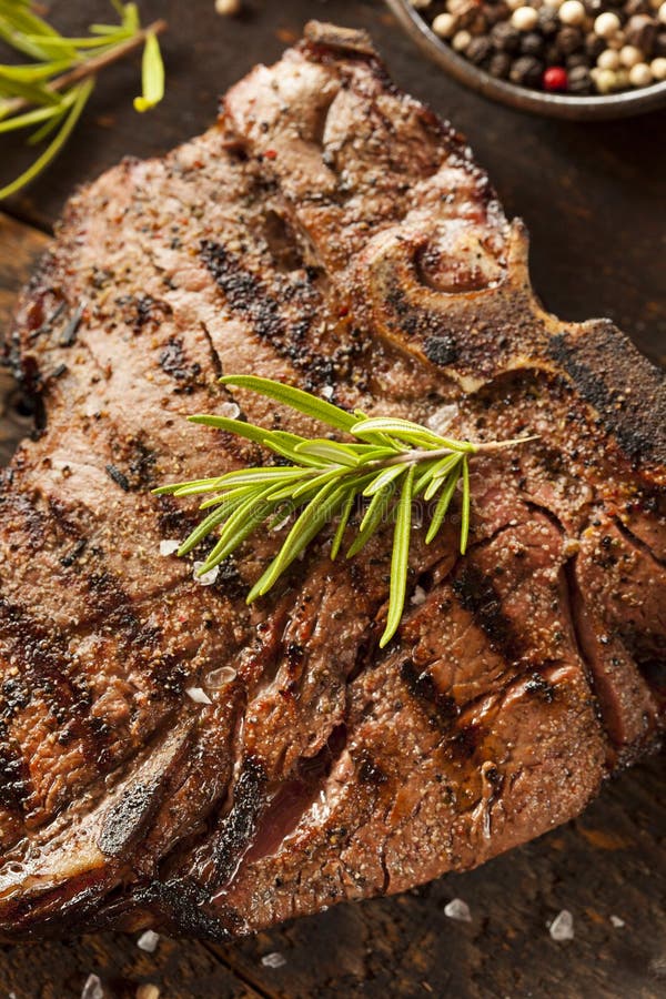 Grilled BBQ T-Bone Steak stock photo. Image of beefsteak - 33274082