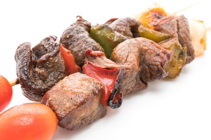 Grilled beef bbq stick stock image. Image of meat, skewers - 72427335