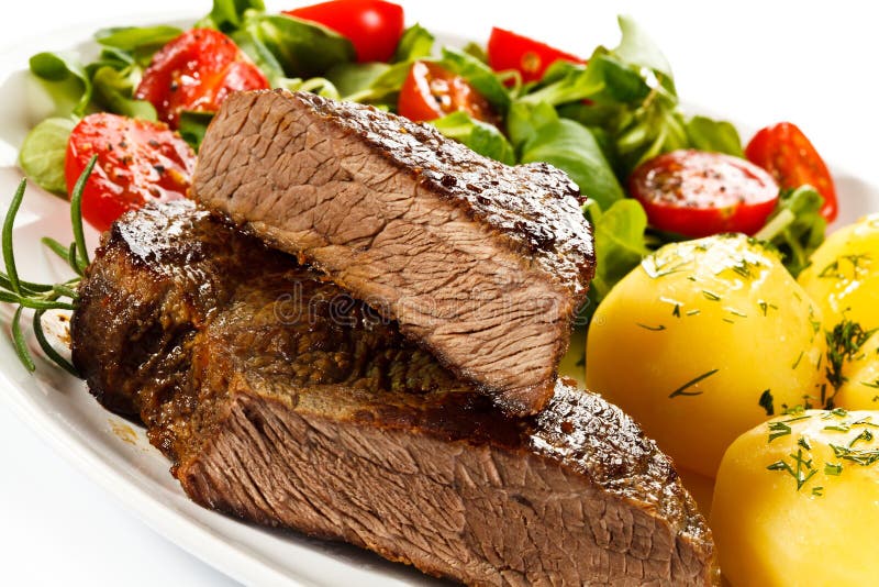 Grilled beef stock image. Image of lunch, eating, chop - 61879177