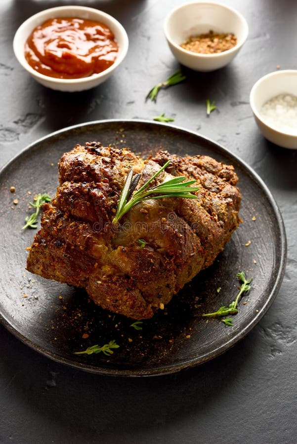 Grilled beef on plate stock image. Image of beef, mignon - 140743077