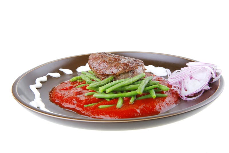 Grilled beef portion stock photo. Image of beans, cuisine - 15129798