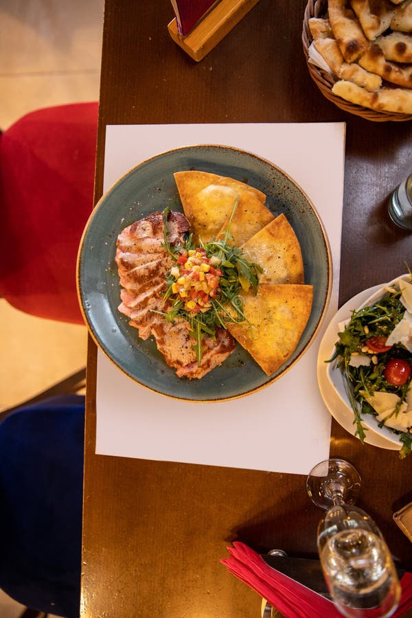 Grilled Beef Steak Fillet Served in the Restaurant Stock Image - Image ...