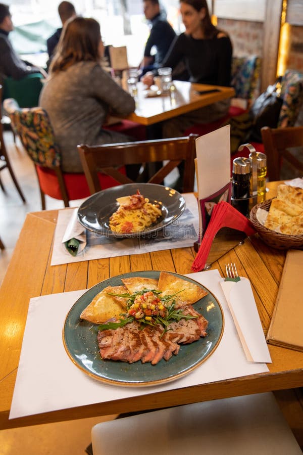 Grilled Beef Steak Fillet Served in the Restaurant Stock Photo - Image ...