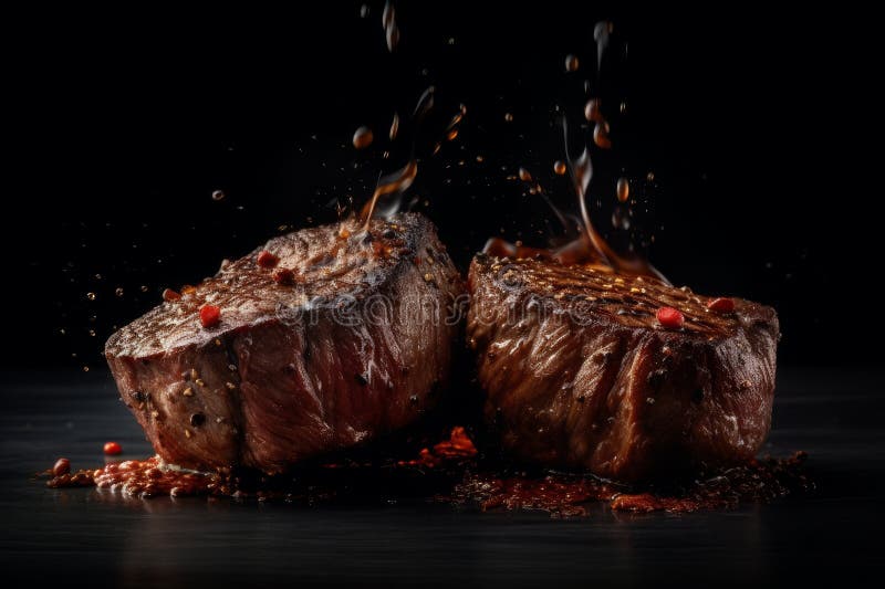 Grilled Beef Steak. Generative AI Stock Image - Image of grilled ...