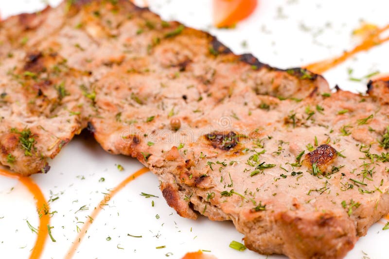 Grilled beef steak, macro stock photo. Image of appetizing - 16350942