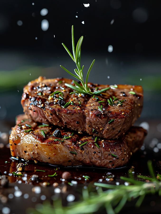 Grilled beef rib stock illustration. Illustration of closeup - 304701425