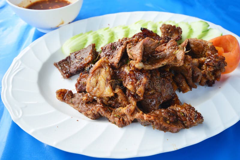 Grilled Beef, Thai Style stock image. Image of thailand - 78309633