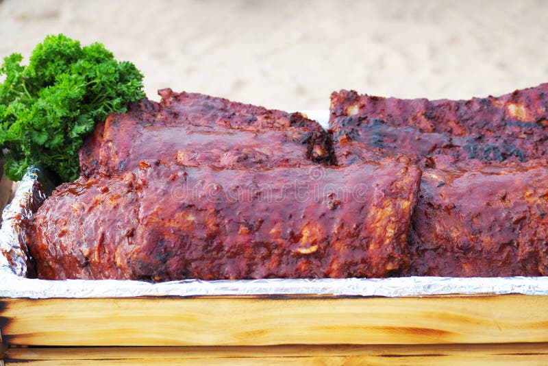 Grilled Big Pork Rib for Dining Stock Photo - Image of charcoal, fire ...