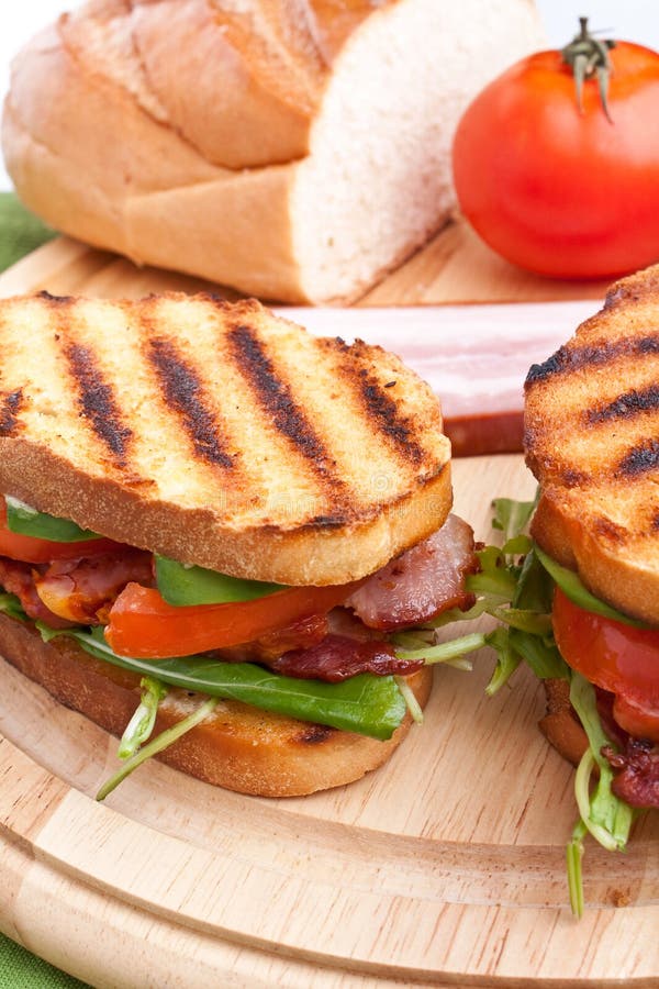 Grilled BLT sandwiches stock image. Image of grilled, meat - 9341625