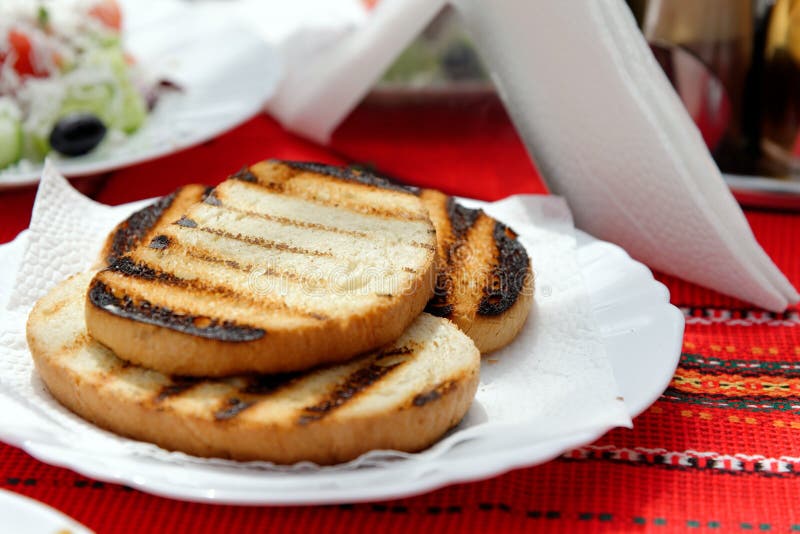 Grill toasted bread stock image. Image of crispy, slice - 23996627