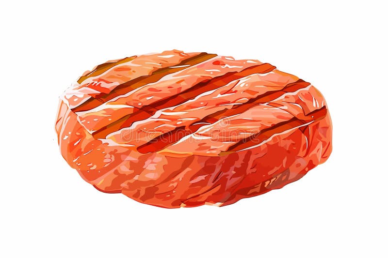 Grilled Burger Meat Stock Image Isolated Vector Style Stock Vector ...