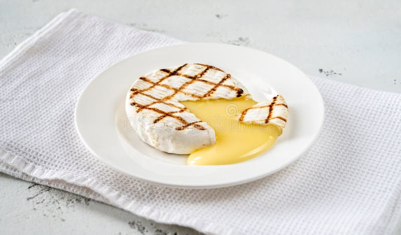Grilled Camembert stock image. Image of white, camembert - 200353243
